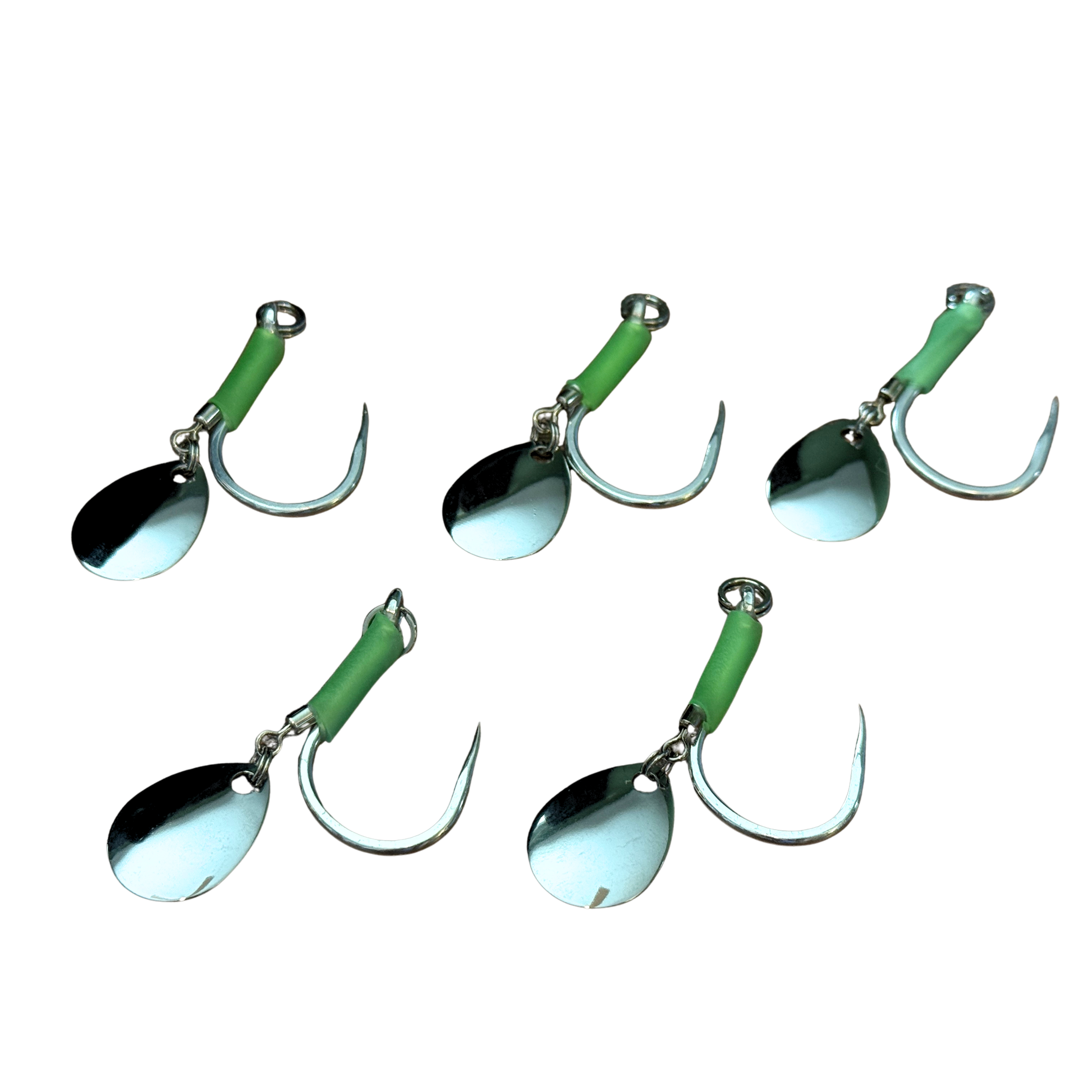 Glow-in-the-Dark Spinner Blade Single Hook for Tuna & Jig Fishing - 5 ...